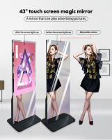 China Floor Standing Capacitive Touch Screen Mirror Kiosk With Motion Sensor for sale