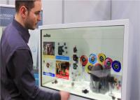 China 47 See Through Lcd Screen Kiosk Digital Signage , Multitouch Transparent Showcase for sale