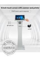 China 15.6 Inch AIO Touch Screen Kiosk With QR Code Scanner And Thermal Printer for sale