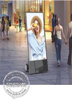 China Battery Powered Movable FHD LCD Touch Screen Digital Signage Kiosk for sale