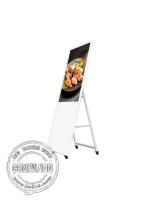 China 43 Inch Smart LCD Movable Digital Signage And Displays With Wheel for sale