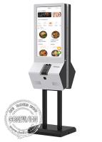 China 32'' Restaurant Twin Touch Screen Self Service KioskWith Printer NFC Card Reader for sale