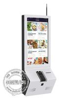 China 32'' Restaurant Twin Touch Screen Self Service KioskWith Printer NFC Card Reader for sale