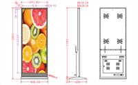 China Cutted Full Screen Digital Signage Floor Standing 75 Inch for sale