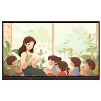 China All In One Interactive Whiteboard 65 75 86 Inch Media Player Multi Touch IR Points Smart TV Board For Training Office for sale