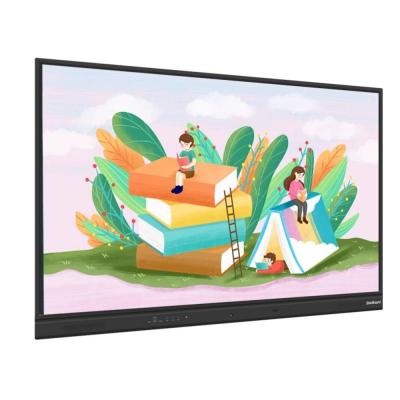 China Interactive Touch Screen Whiteboard 65 75 86 98 Inch USB HDMI 20 Points Android 13 8+128G PC OPS Display For Schools for sale