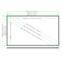 China 120 Inch Interactive Whiteboard Aluminum Alloy Frame Black Color for sale