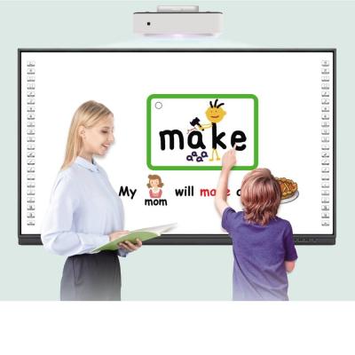 China 102 Inch Interactive Whiteboard with Ceramic Surface and 20 Touch Points for Classroom for sale