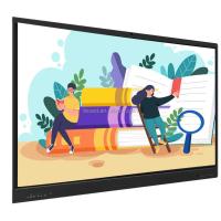 China Interactive Flat Panel With Android WIN 10 System 20 Touch Points Wireless Share Hand Recognization For Educatuon Teach for sale