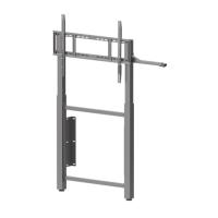 China Wall Mounted Hand Lifting Adjustable Interactive Whiteboard Stand Trolley For 65 Inch 75 Inch Tv Smart Monitors for sale