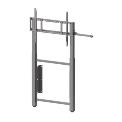 China Wall Mounted Hand Lifting Adjustable Interactive Whiteboard Stand Trolley For 65 Inch 75 Inch Tv Smart Monitors for sale