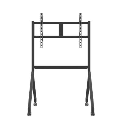 China Aluminum Alloy Steel Mobile Tv Stand Adjustable Trolley For Smart Tv Monitors Game Screen 65 To 86 Inch for sale