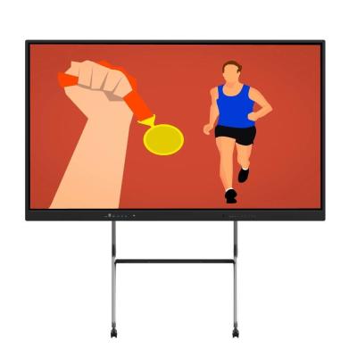 China Interactive Touch Screen Monitor 98 Inch Smart TV With Android Windows OS Webcam Mic Internet For Meeting Room Teaching for sale