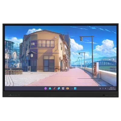 China 500cd/m2 Brightness LCD Smart Board with Android OS 14 and Or Gray Black Frame Color for sale