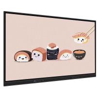 China 4K 65 75 86 98 110 inch Anti glare tempered Panel Interactive Smart Whiteboard IR Monitor Super Slim Frame computer monitor for school meeting training event for sale