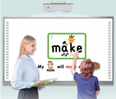 China 86 Inches Interactive Touch Screen Whiteboard with Mac Compatibility and 5000 1 Contrast for sale