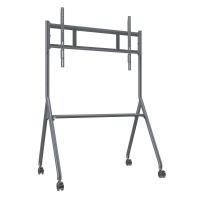 China IBoard 55-86 Inch Available Mobile TV Bracket Floor Stand TV Trolley Cart All-in-one Display with Wheels for sale