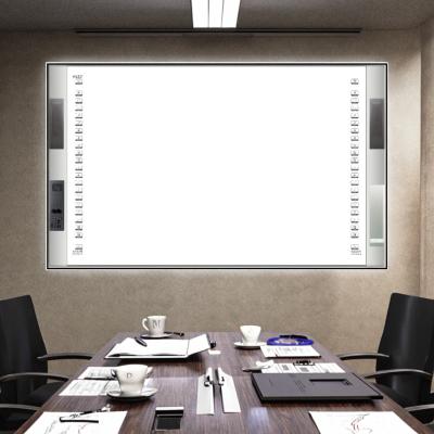 China China Factory Direct All-In-One Interactive 20Touch Point IR Infrared Ceramic 96 Inch Dual System Smart Boards Speaker 16:10 Side Bar Projector Boards For University School With Teaching Software for sale