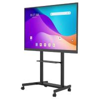 China Interactive whiteboard stand Portable Moving Trolley cart Smart TV stands 42-86 inch for sale
