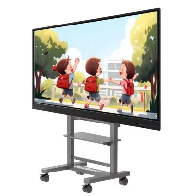 China 75 Inch  4K Smart Whiteboard LCD Interactive Touch Screen Board Flat Panel for Education Conference for sale