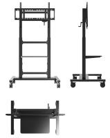 China Manual Height adjustable Mobile Stand for Smart Display 55 inch to 86 inch for sale