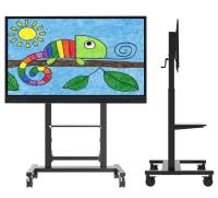 China Manual Height adjustable Mobile Stand for Smart Display 55 inch to 86 inch for sale
