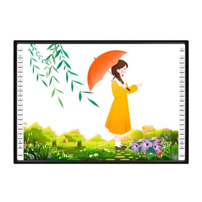 China Ceramic/smooth Glossy Plastic Surface IR Interactive Whiteiboard Smart Touch Panel With 22pcs Hotkeys Each Side For Quick And Easy Navigation School Education White Board for sale