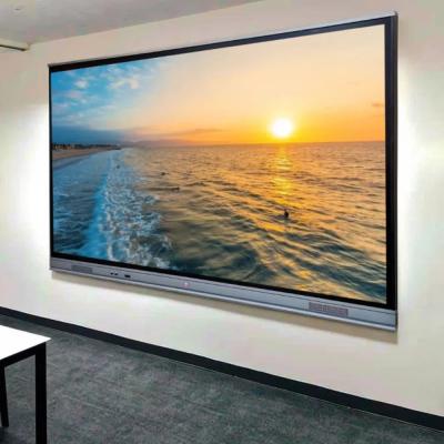 China 65 Inch Interactive Panel for Presentation Performance With Wifi Bluetooth Whiteboard Software Inbuilt For Classroom Meeting Room White/Black Cabinet Color for sale