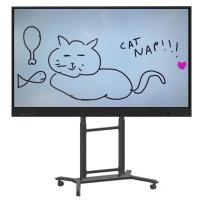 China TV Floor Stand Mobile Stand Height Adjustable TV Cart Mount for Interactive Smart Touch Screen Television for sale