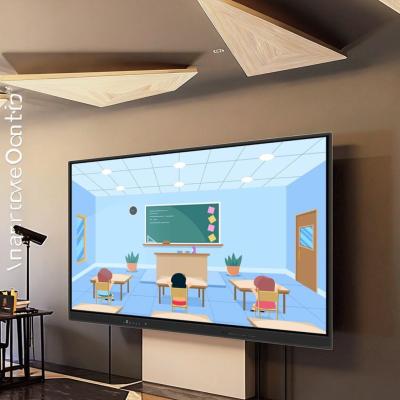 China Factory Price 75 Inch Android Window Dual System Touch Screen Digital Interactive Smart Tv Whiteboard for Meeting Classroom for sale