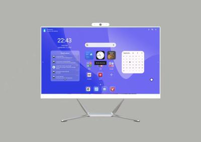 China Factory Direct 21.5'' 23.8'' 27 Inch Desktop Monitor with Built in Webcam All-in-one Android and Win System Capacitive Touch for sale