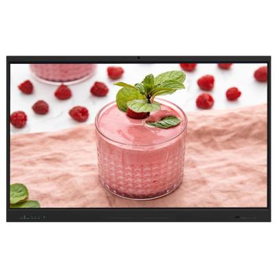 China Interactive Touch Screen Monitor 86 Inch Android 14 8+128G With Speaker Camera Mic Light Sensor Software Built in Wifi Wireless Presentation From Pad Phone Laptop for sale