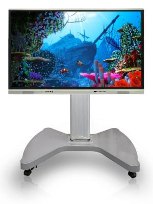 China Motorized Height Adjustable Touch Screen Monitor Interactive Smart Board Use Electronic Mobile Stand Good Quality Flexible Stand for sale