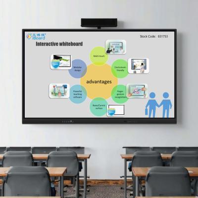 China 65 Inch Interactive Flat Panel Display Touch Screen Monitor with Updated AI Function for Smart Classroom for sale