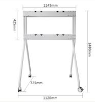 China Aluminum Mobile TV Stand with 200kgs Capacity and Wheels for 55 to 110 Inch Interactive Whiteboard for sale