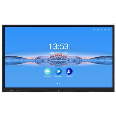 China Iboard Interactive Whiteboard Pen Finger Touch Android 14 4+32G 8+128G Ram And Rom Wifi Hotspot BT Office Teaching Software Speaker Built In 65 75 86 Inch for sale