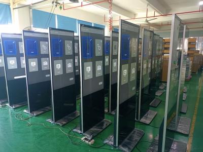 China Touch Screen Kiosk Android Windows Optional Digital Standee Kiosk Totem For Bank Office Hospital Medicine Shop 32 43 55 65 Inch for sale