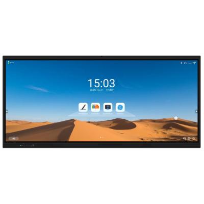 China 92 Inch Interactive Flat Panel with 5K Resolution and Dual OS for Classroom and Meeting Rooms for sale