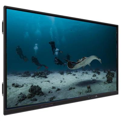China IBoard 55-98 Inch Interactive Whiteboard Smart Teaching Board with 4K HD Display Dual System Windows and Android Anti-glare Tempered Glass for sale