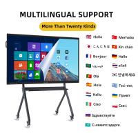 China IBoard Factory Android 9.0 Interactive Flat Panel with 50,000 Hrs Lifetime and 40 Touch Points for Enhanced Teaching for sale