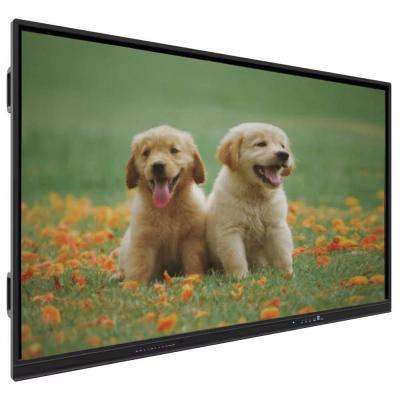 China 98 inch Interactive Flat Panel with 20 Point Touch and Optional Built-In or External Camera for Engaging Educational Sessions for sale