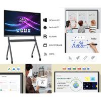 China Interactive Flat Panel with Android 13 or 14 4mm Tempered Glass and 6 Array Mic Built In Smart Whiteboard for sale