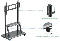 China Height Adjustable Mobile TV Cart Stand for 65