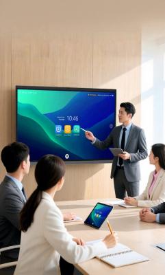 China 75 Inch 4K UHD Interactive Flat Panel with 20 Points Multi Touch and Android 9.0 OS Smart Board for sale