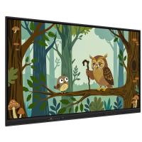 China 75 Inch Android 4K LED Interactive Board Finger Touch USB Projection Whiteboard for sale