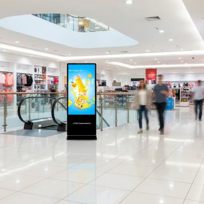 China 43 55 65 75 Floor Stand Digital Signage Kiosk Interactive Touch Screen Indoor LCD Advertising LCD Display for sale