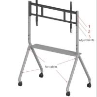 China Mobile Stand Mobile TV Cart for Interactive displays Smart TV fit for size 65-86 inch for sale