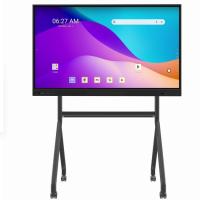 China Mobile Stand Mobile TV Cart for Interactive displays Smart TV fit for size 65-86 inch for sale
