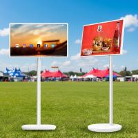 China Portable 24.5 Inch Android 13 Smart Advertising Display Screen Indoor Interactive Digital Signage Touch Screen TV Movable for sale