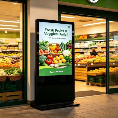 China 43/49/55/65/75 inch Floor standing Commercial Display Touch Screen Kiosk Advertising Digital Signage for sale
